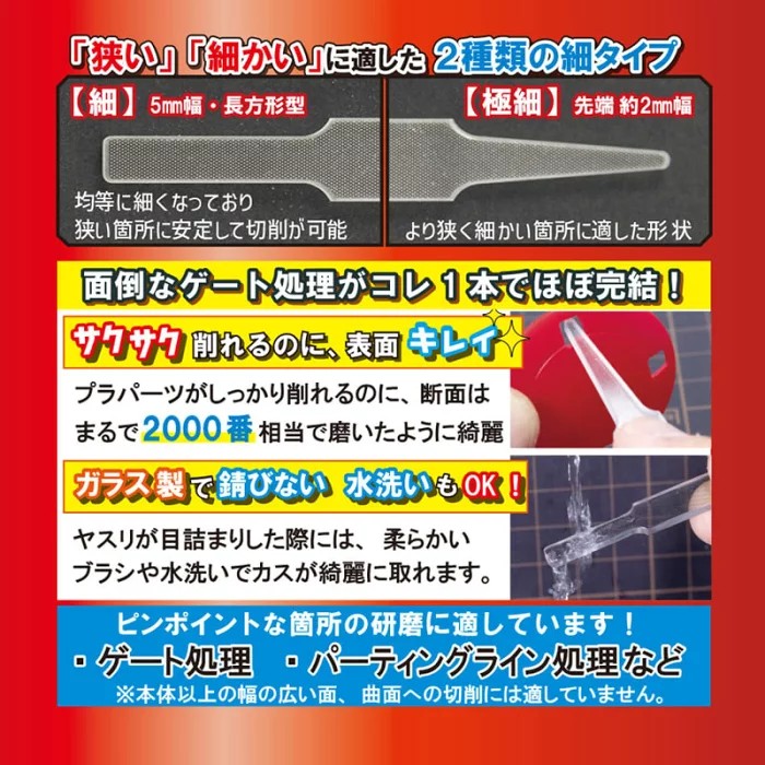 GF-3 プラモのためのガラスヤスリ シャープ ミネシマ MINESHIMAツール